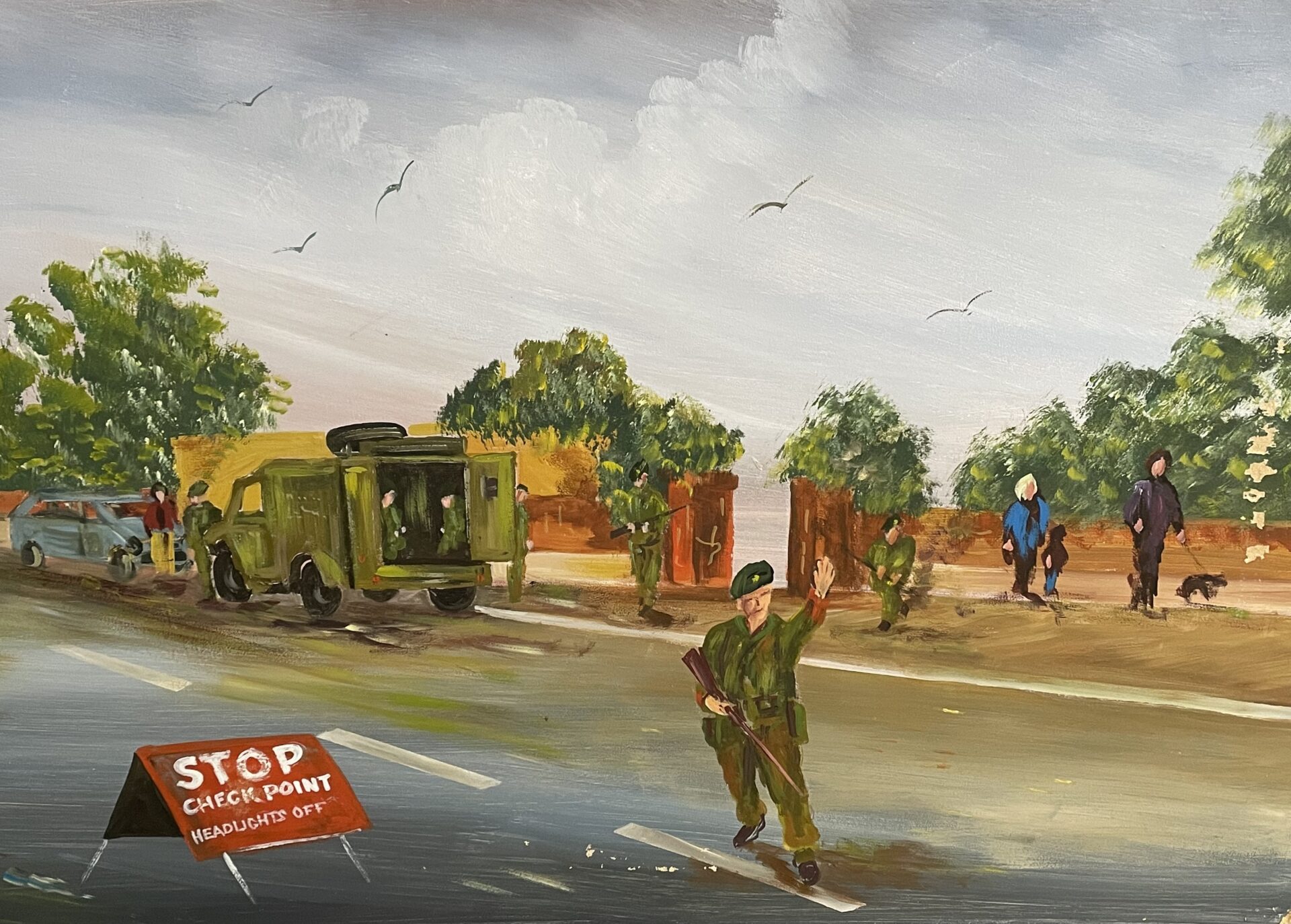 Ulster Defence Regiment collection of paintings - story board life in a ...