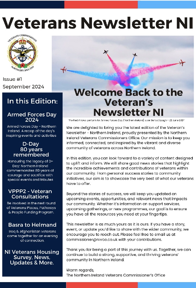 The Veterans Newsletter NI is Back! - NI Veterans Commissioner's Office